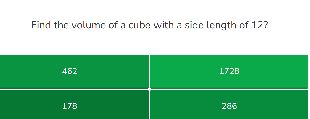 Find the volume of a cube with a side length | StudyX