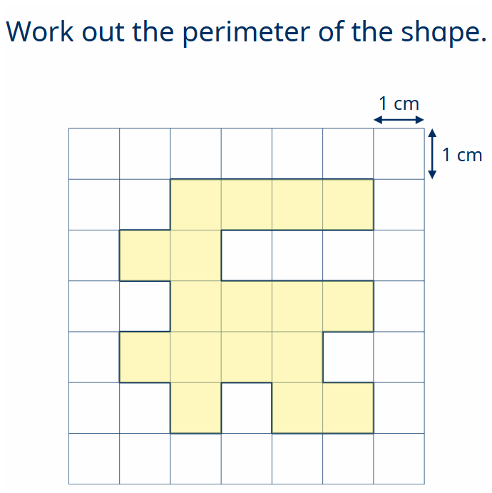 Work out the perimeter of the shape. Each | StudyX