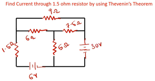 Find Current through 1.5 ohm resistor by | StudyX