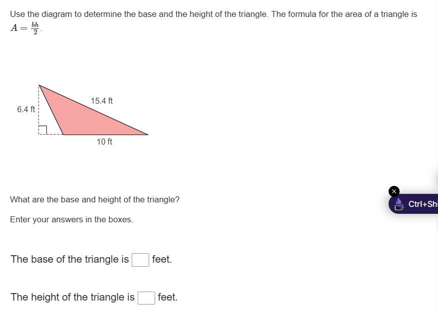 Use the diagram to determine the base and | StudyX