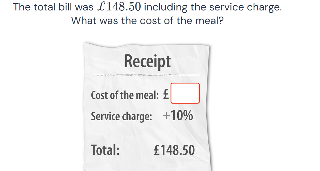 The total bill was £148.50 including the | StudyX
