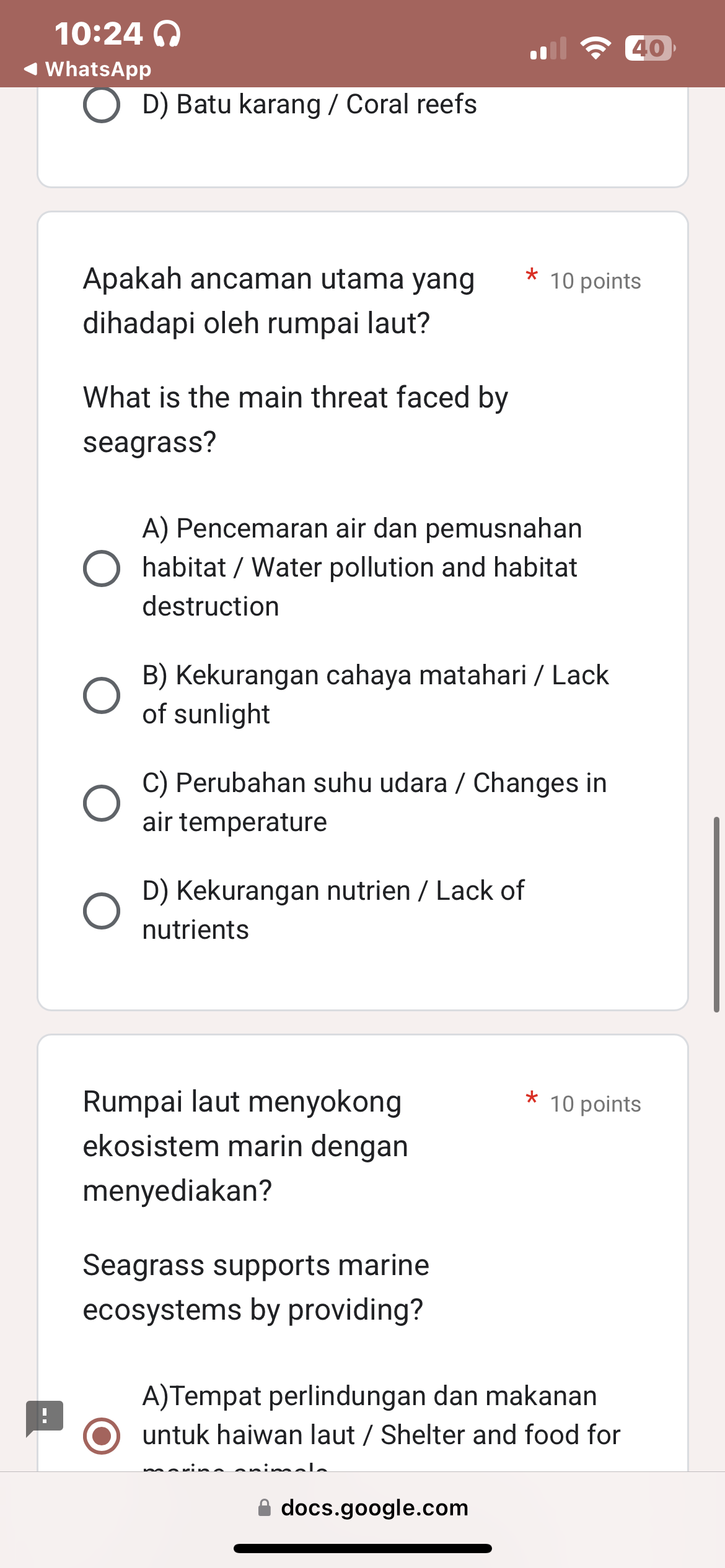 Apakah ancaman utama yang dihadapi oleh | StudyX
