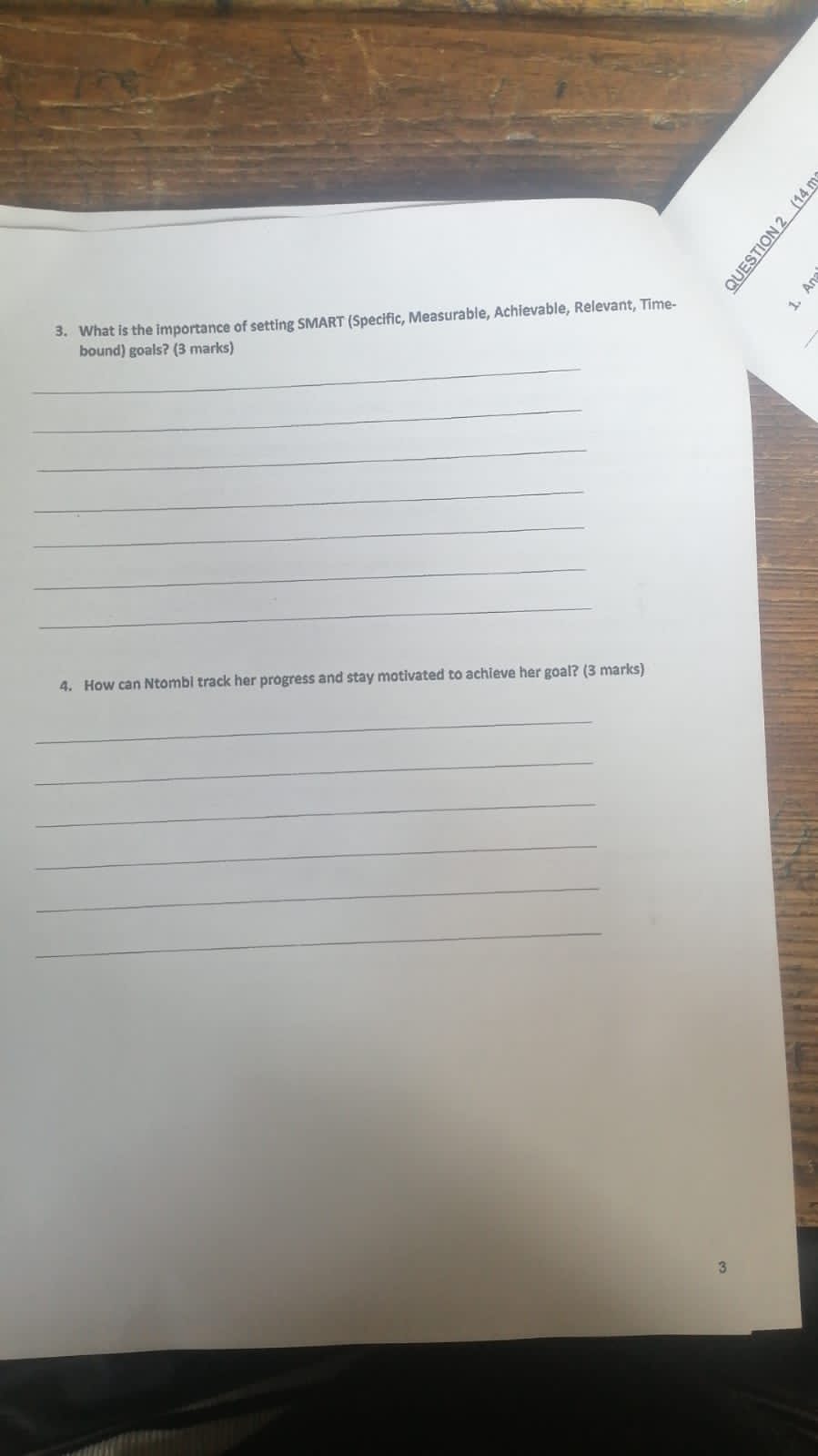 3. What is the importance of setting SMART | StudyX