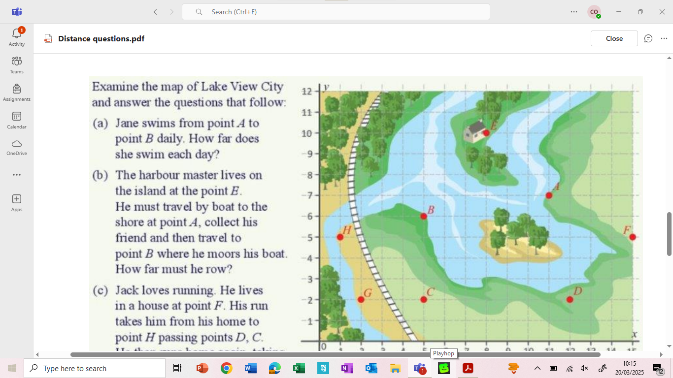 Examine the map of Lake View City and answer | StudyX