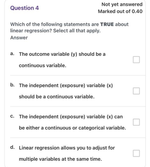 Which of the following statements are TRUE | StudyX