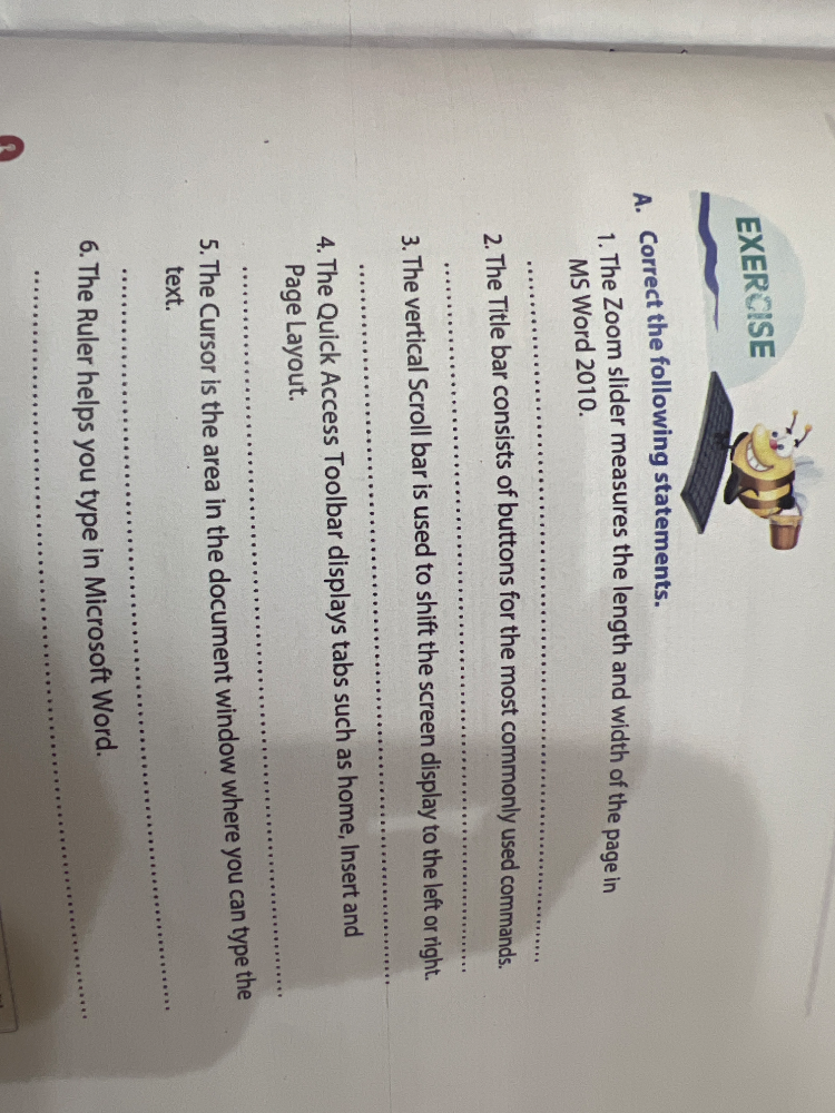 A. Correct the following statements. 1. The | StudyX