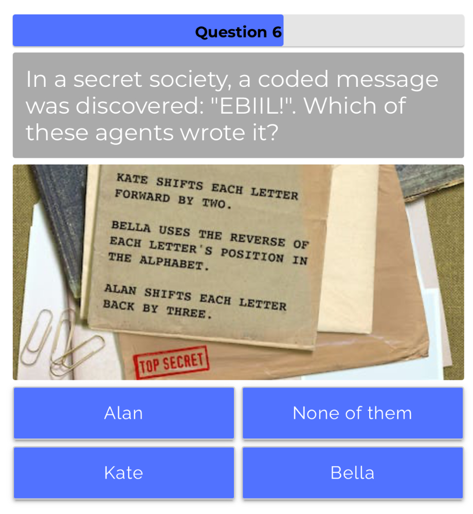 In a secret society, a coded message was