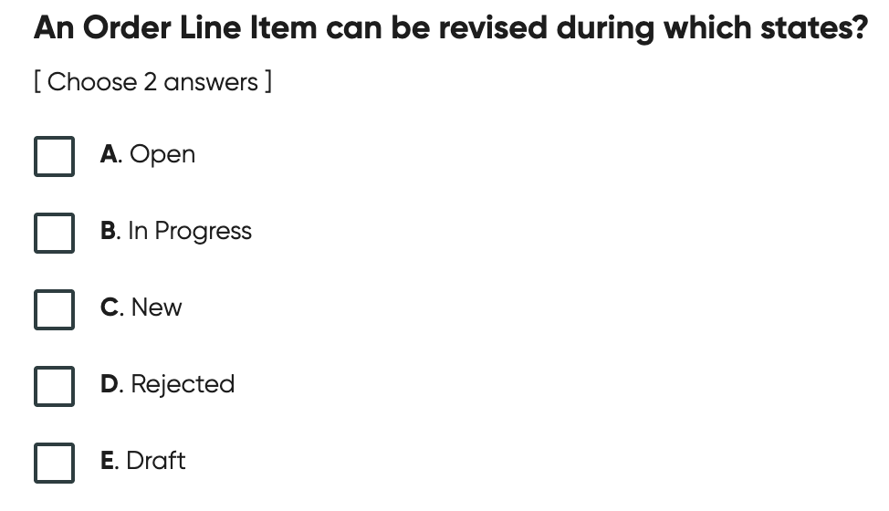 An Order Line Item can be revised during
