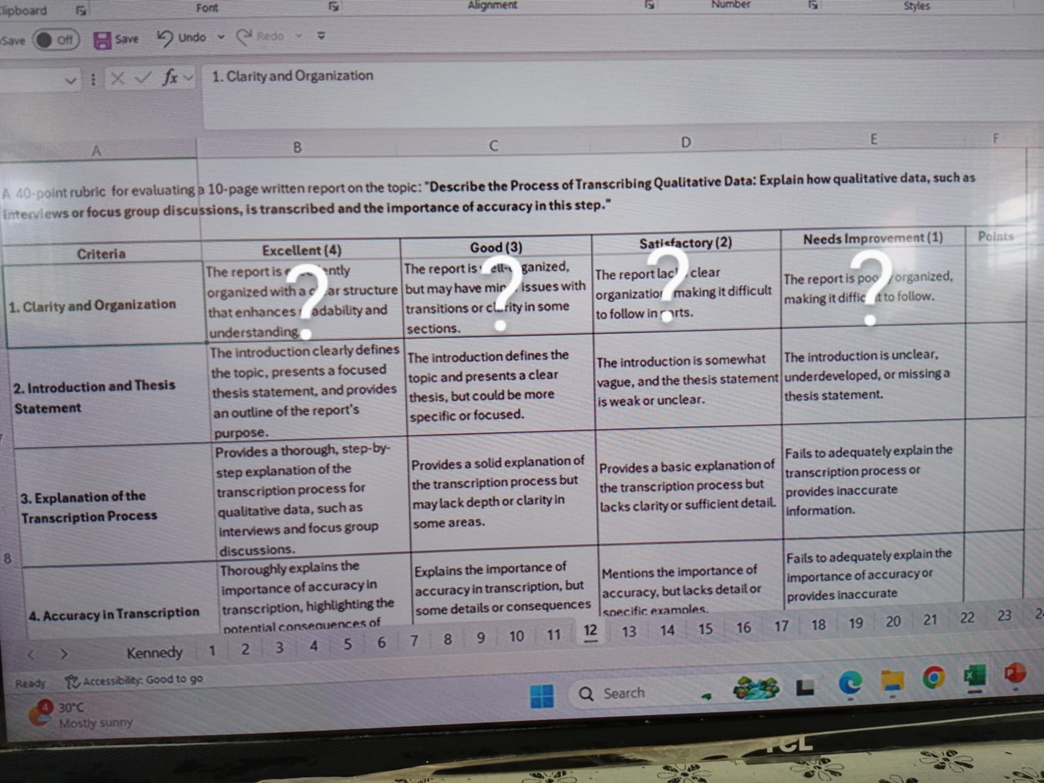 A 40-point rubric for evaluating a 10-page | StudyX