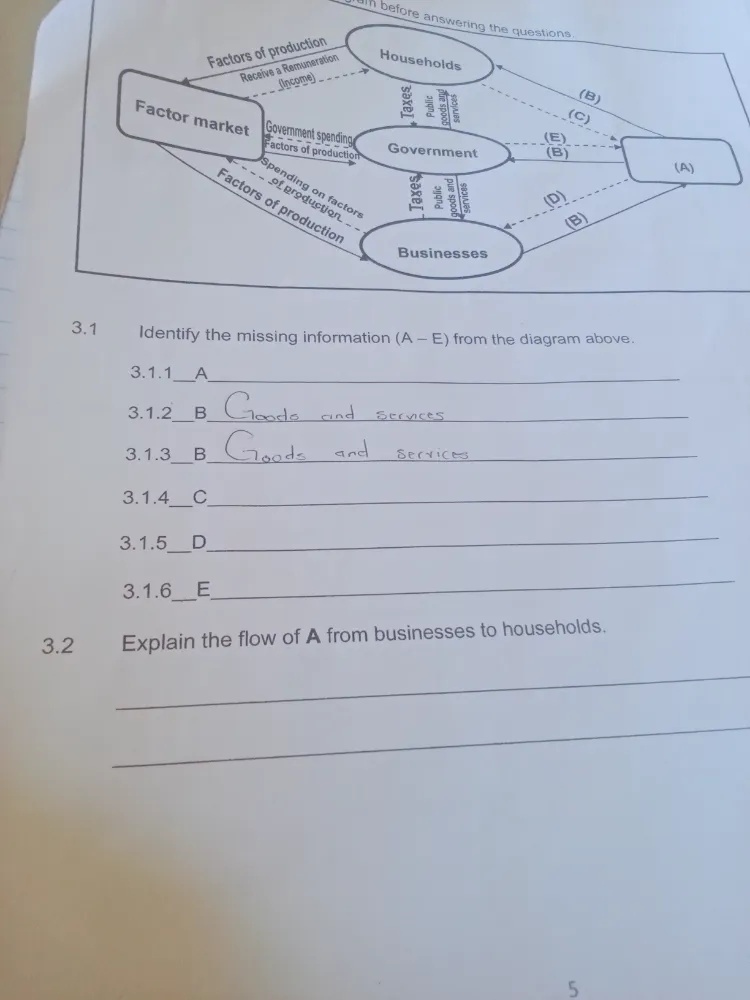 3.1 Identify the missing information (A - E) | StudyX