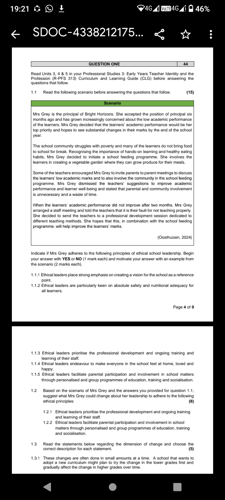 Read Units 3, 4 5 in your Professional | StudyX