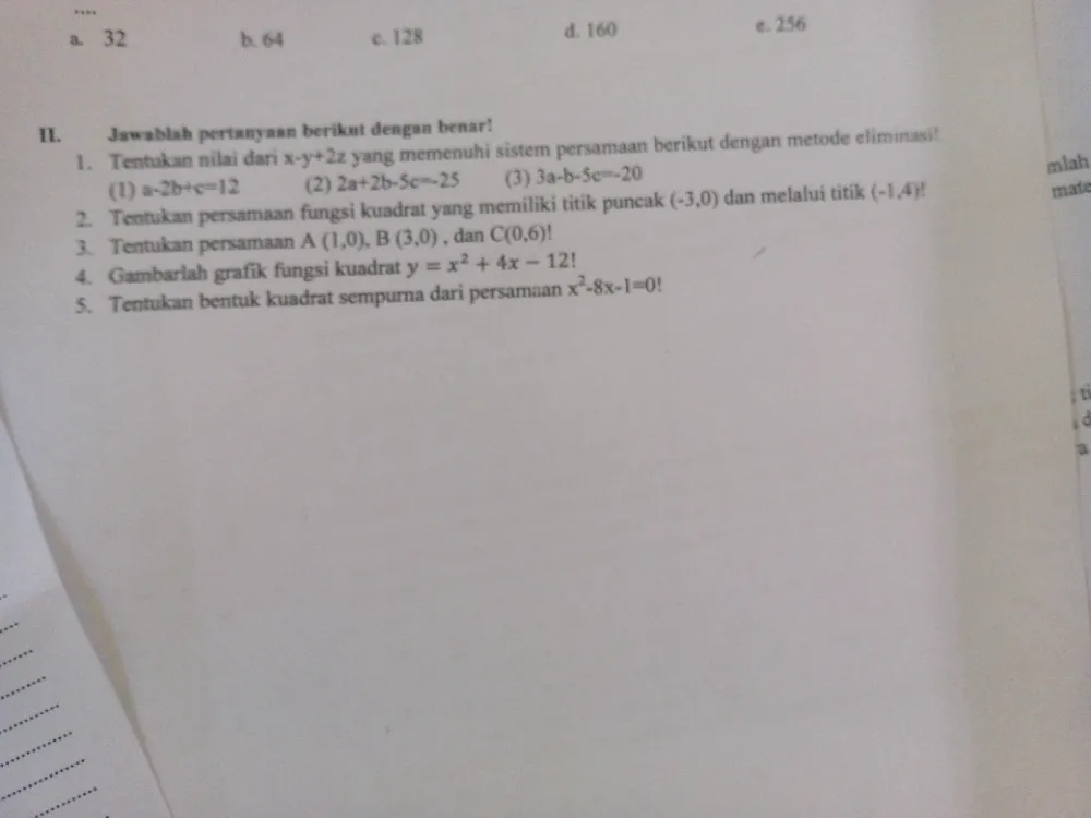 II. Jawablah pertanyaan berikut dengan | StudyX