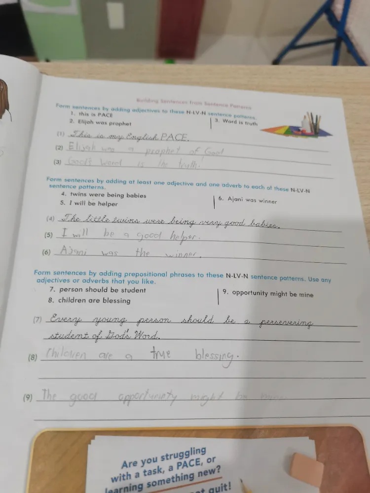 Form sentences by adding adjectives to these | StudyX