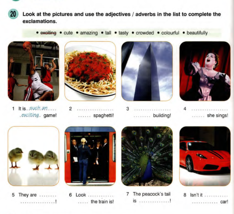 20 Look at the pictures and use the | StudyX