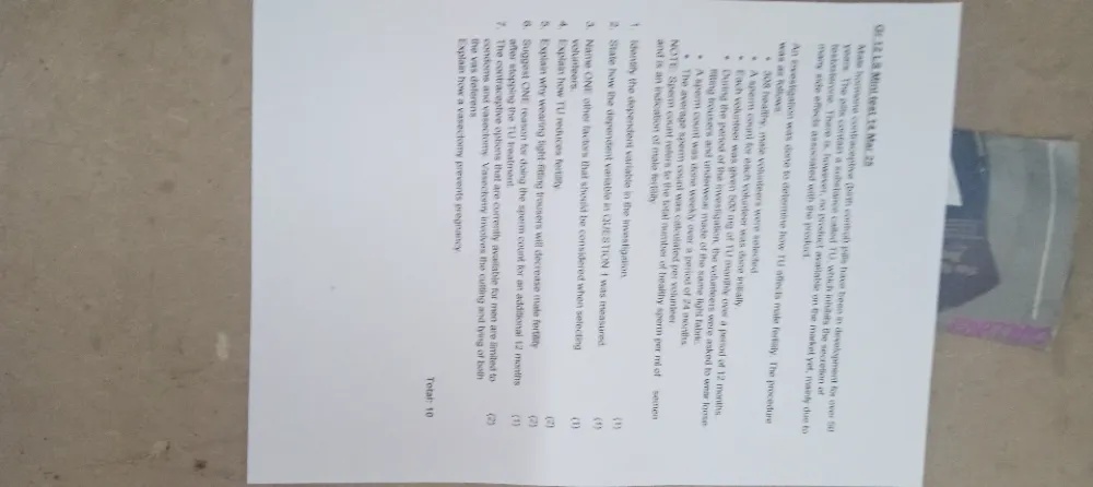 Gr. 12 La Mint test 14 Mar 20 An