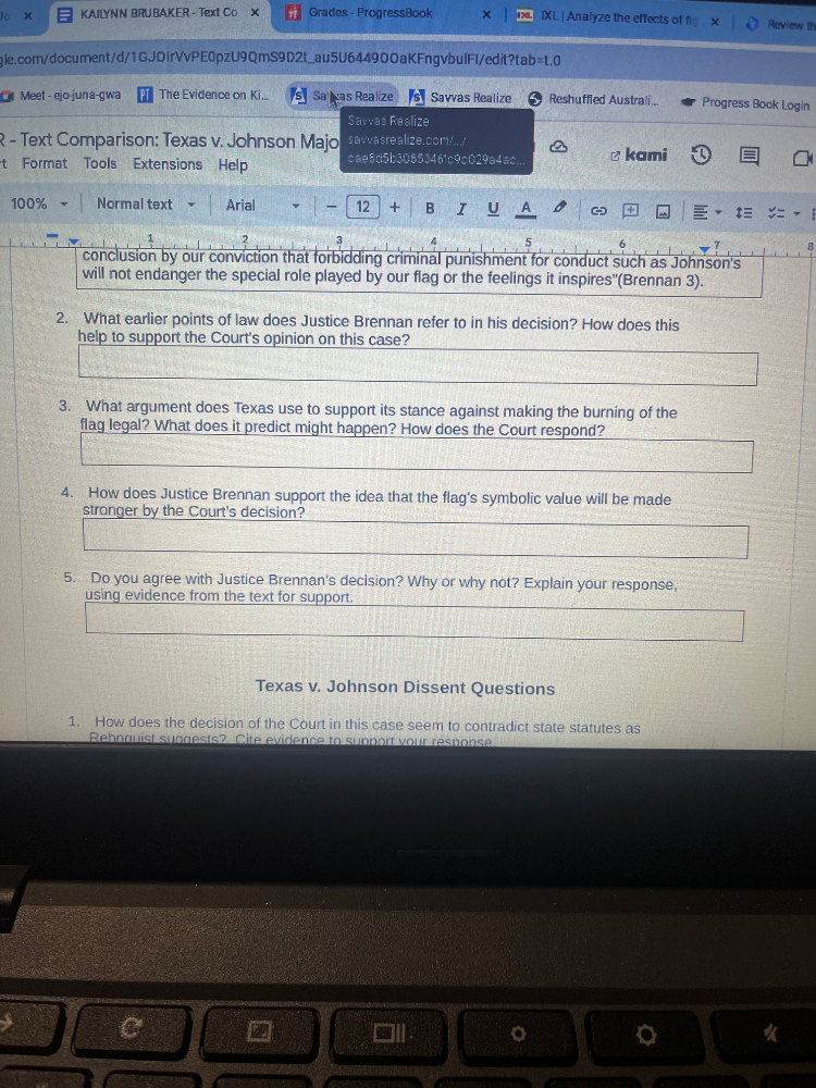 2. What earlier points of law does Justice | StudyX