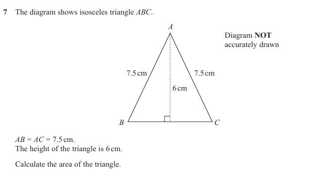 7 The diagram shows isosceles triangle ABC. | StudyX