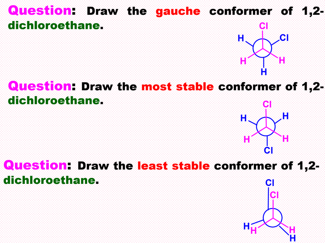 Question: Draw the gauche conformer of 1,2- | StudyX