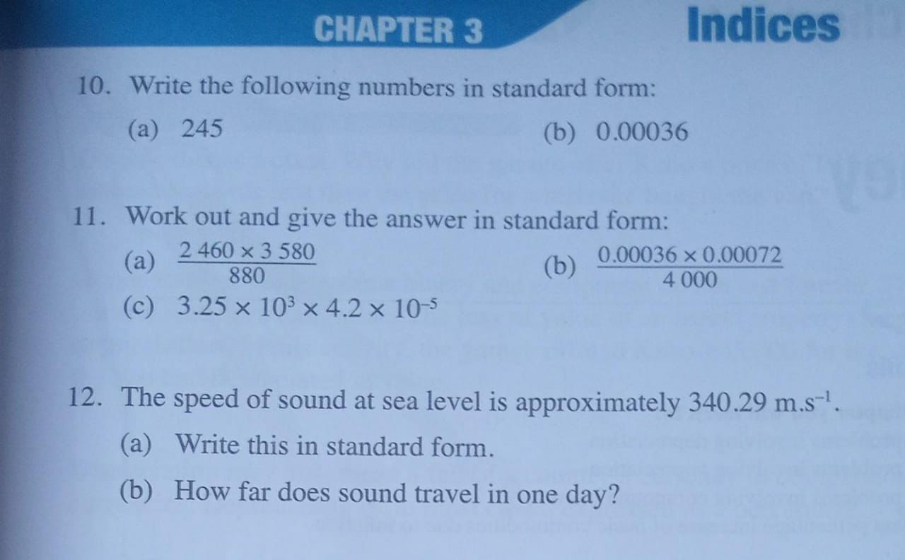 10. Write the following numbers in standard | StudyX