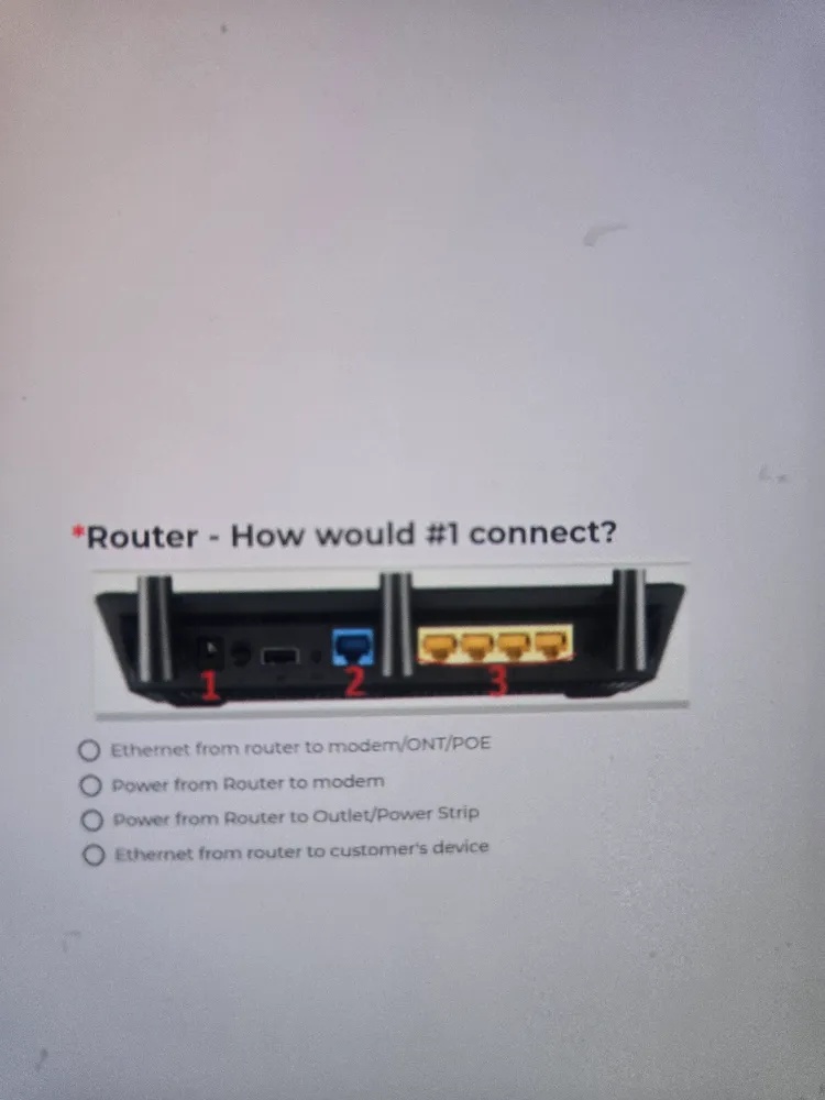 *Router - How would #1 connect? Ethernet | StudyX