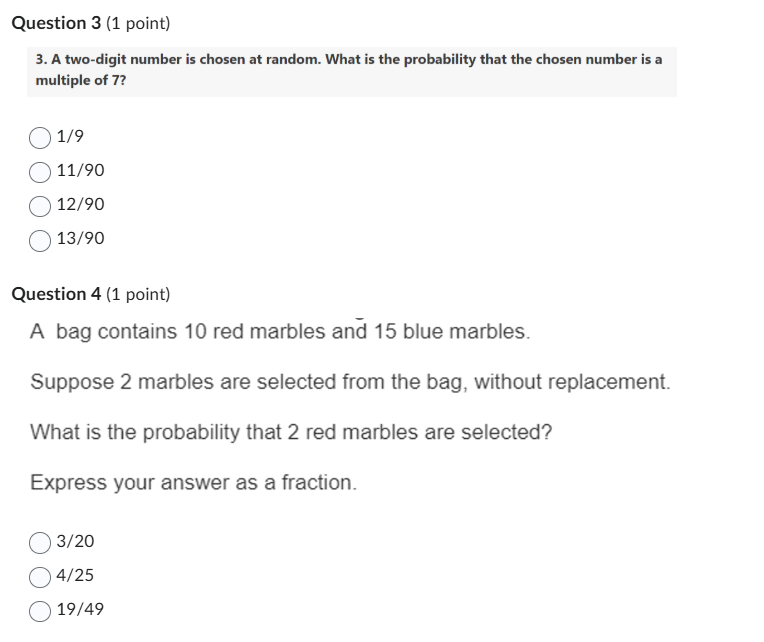 3. A two-digit number is chosen at random. | StudyX