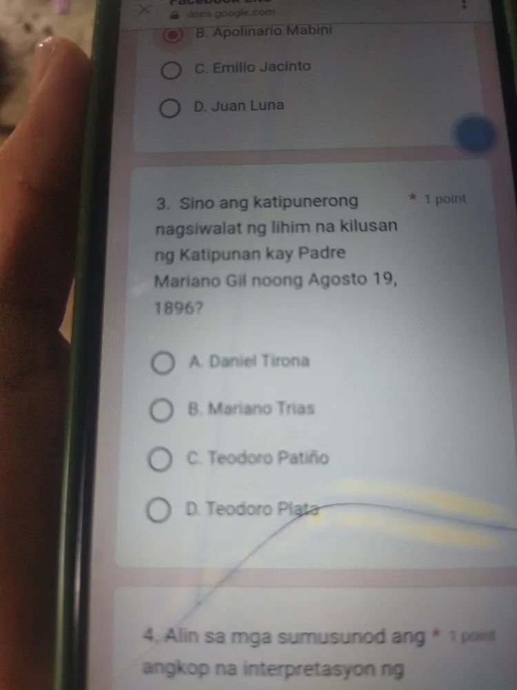 3. Sino ang katipunerong nagsiwalat ng lihim | StudyX
