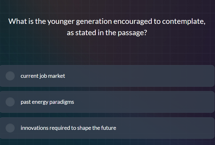 What is the younger generation encouraged to | StudyX