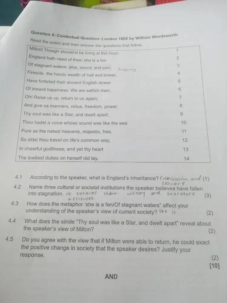 Question 4: Contextual Question- London 1802 | StudyX