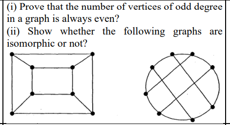 (i) Prove that the number of vertices of odd | StudyX