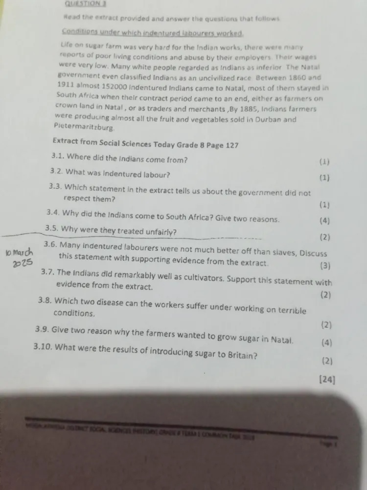 Read the extract provided and answer the | StudyX