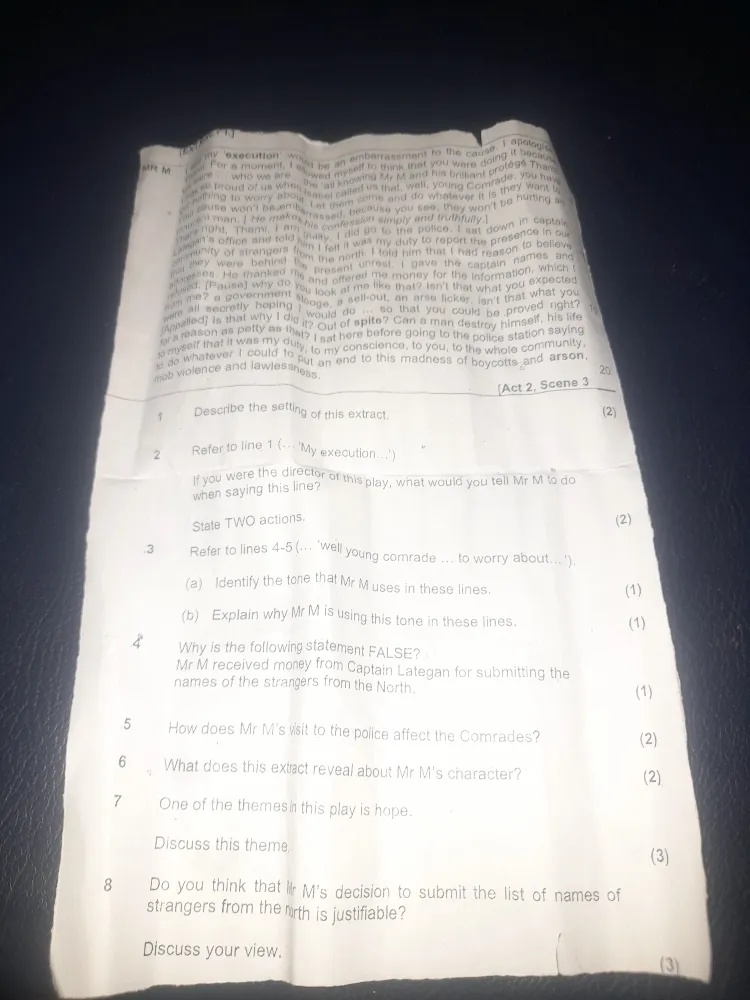 1. Describe the setting of this extract. 2. | StudyX