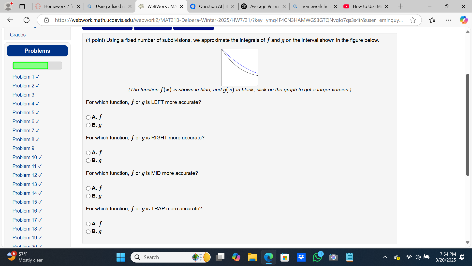 (1 point) Using a fixed number of | StudyX