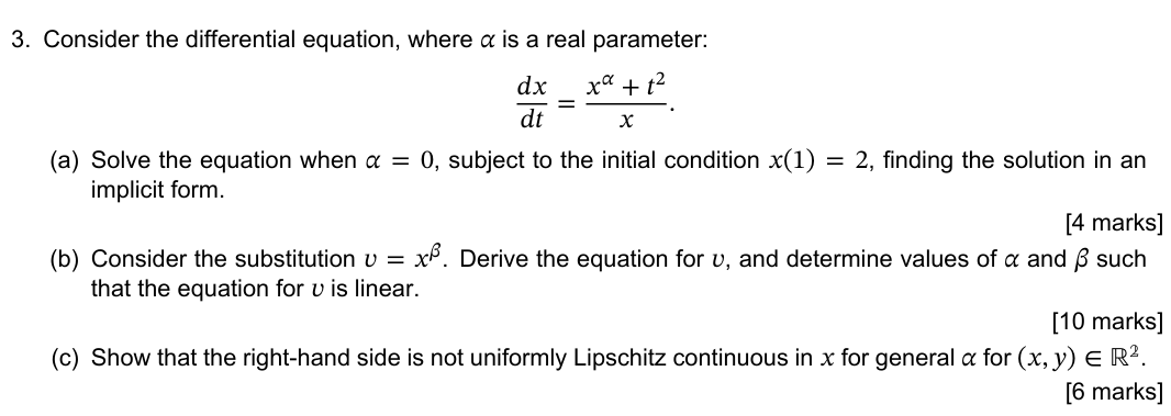 3. Consider the differential equation, where | StudyX