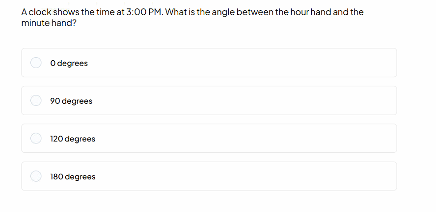 A clock shows the time at 3:00 PM. What is