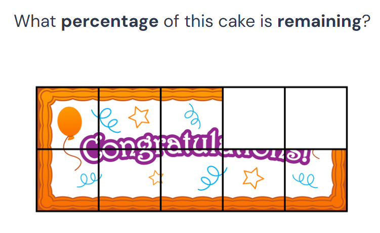 What percentage of this cake is remaining? | StudyX
