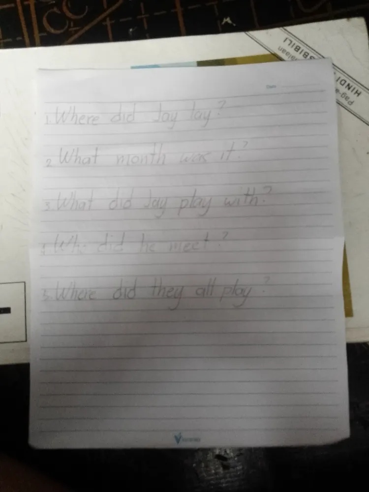 1. Where did Jay lay? 2. What month was it? | StudyX