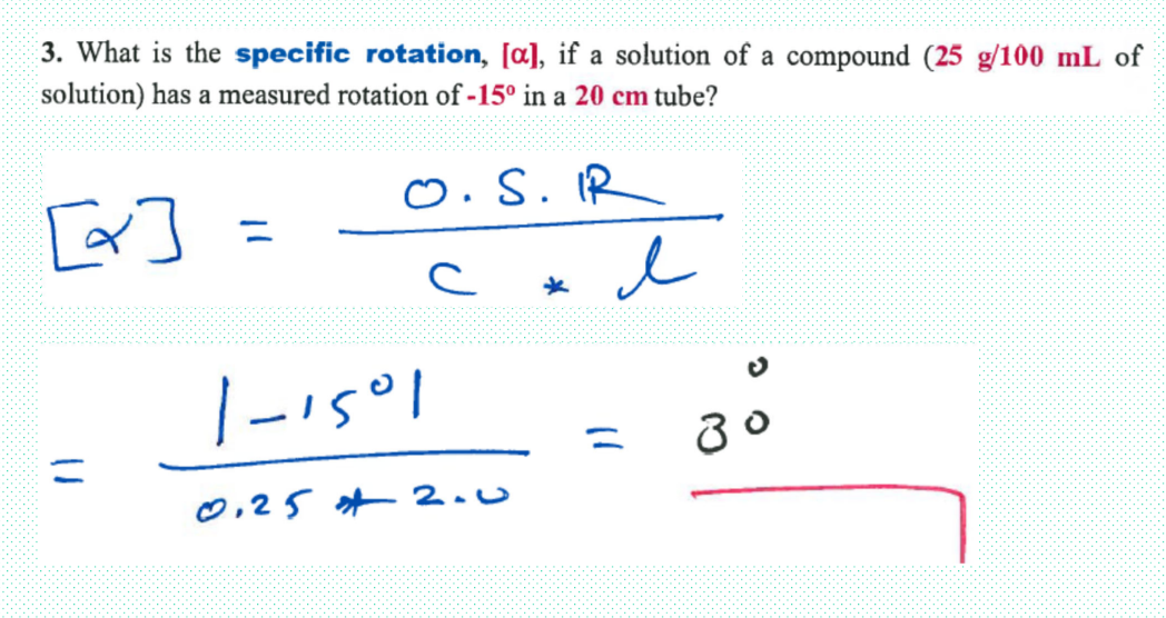 3. What is the specific rotation, [α], if a | StudyX