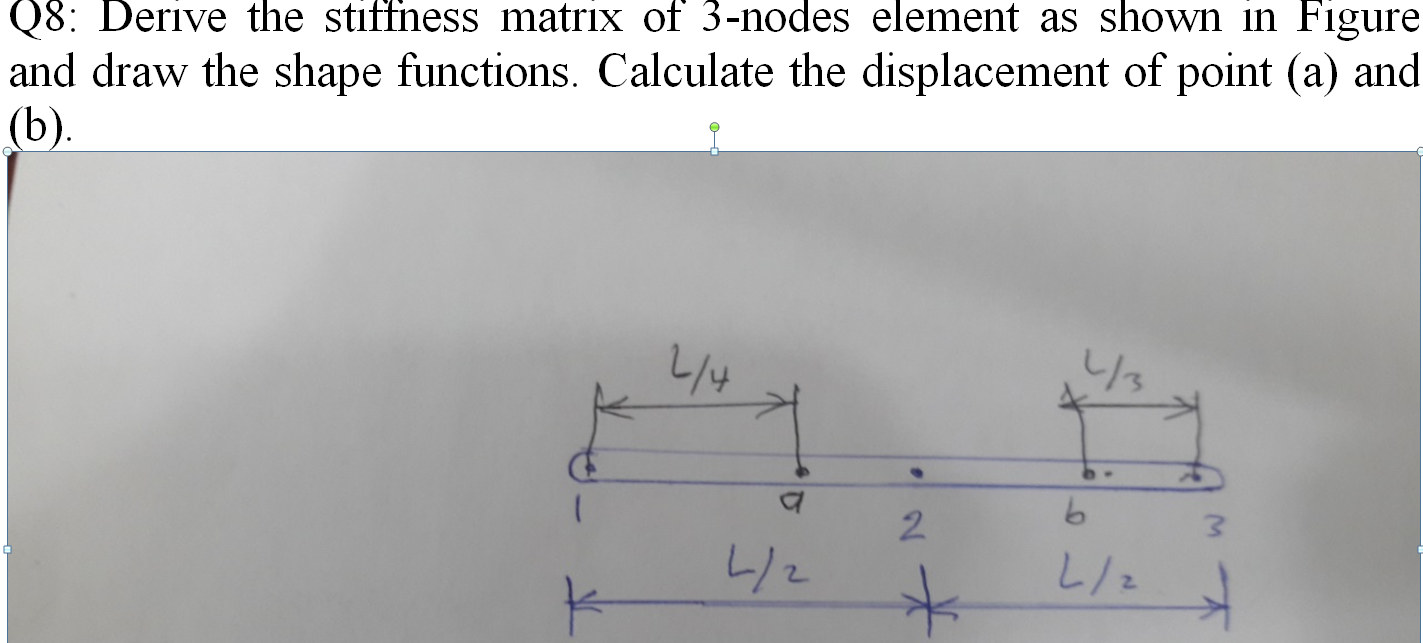 Q8: Derive the stiffness matrix of 3-nodes | StudyX