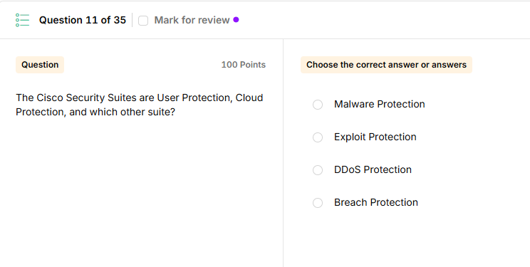 The Cisco Security Suites are User | StudyX