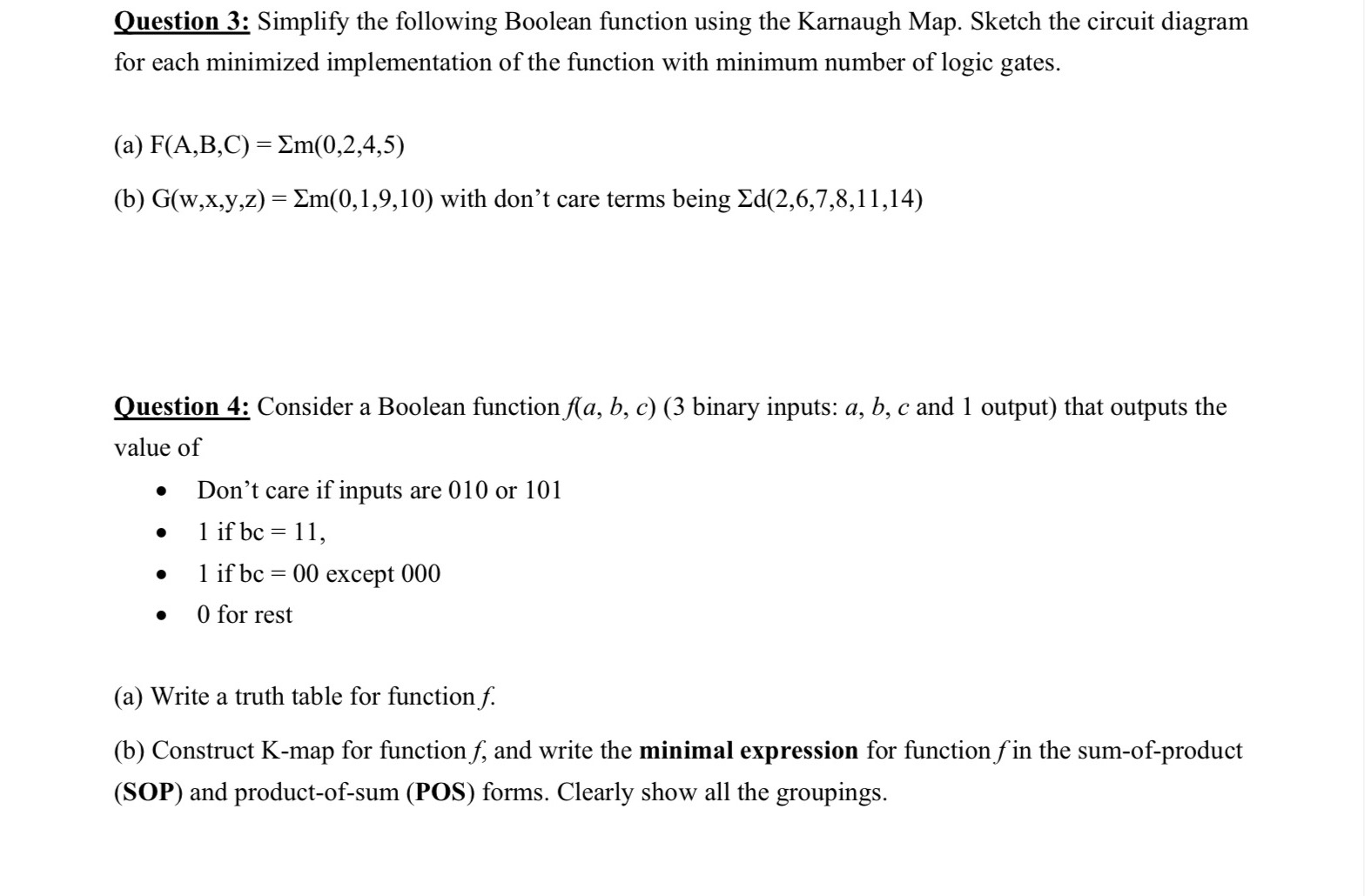 Question 3: Simplify the following Boolean | StudyX