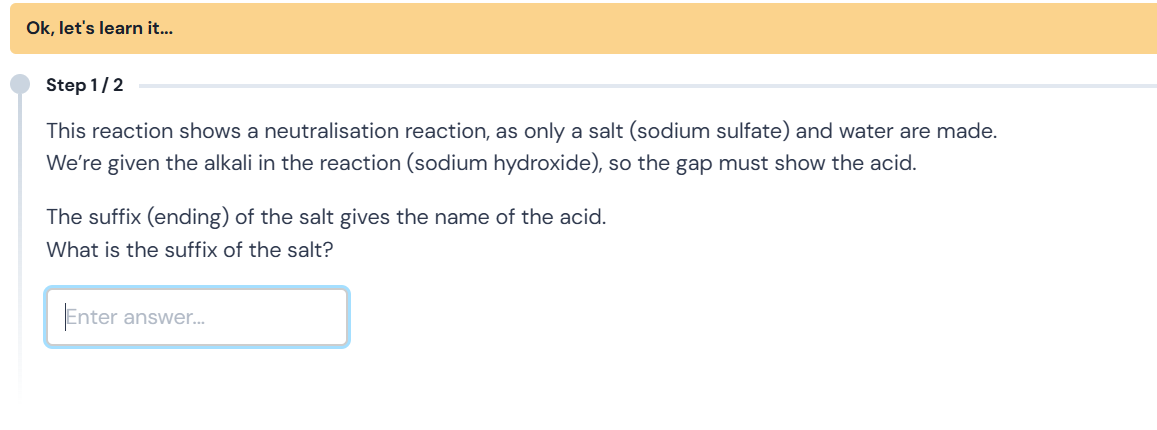 This reaction shows a neutralisation | StudyX