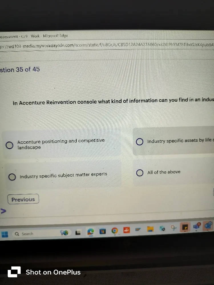 In Accenture Reinvention console what kind