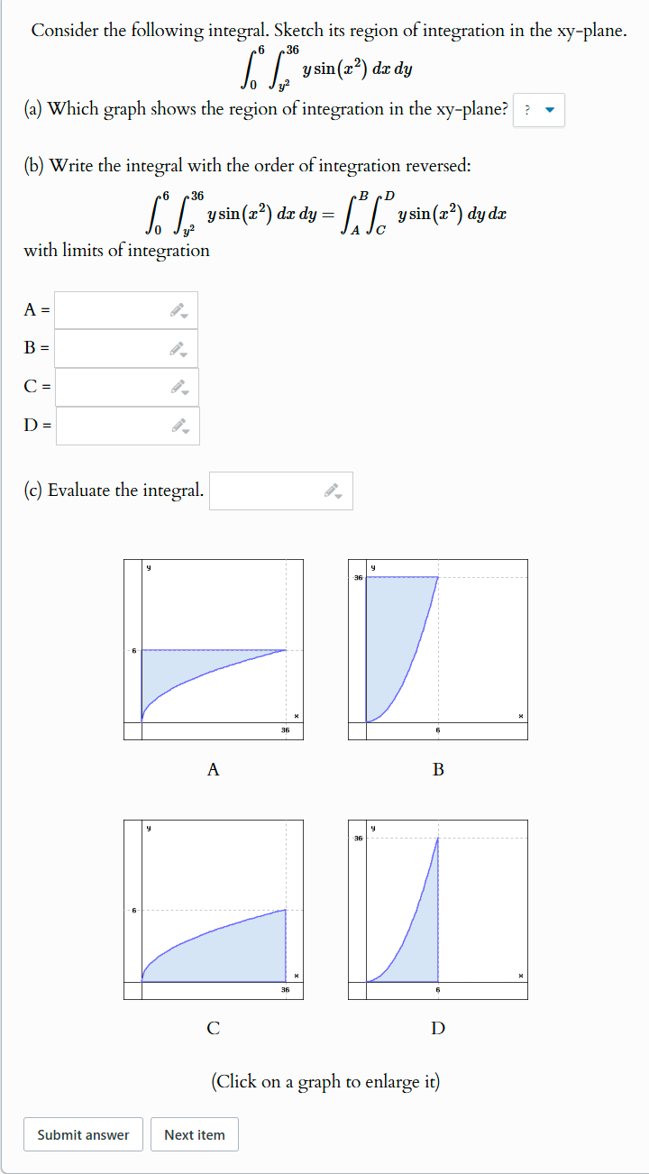Consider the following integral. Sketch its | StudyX