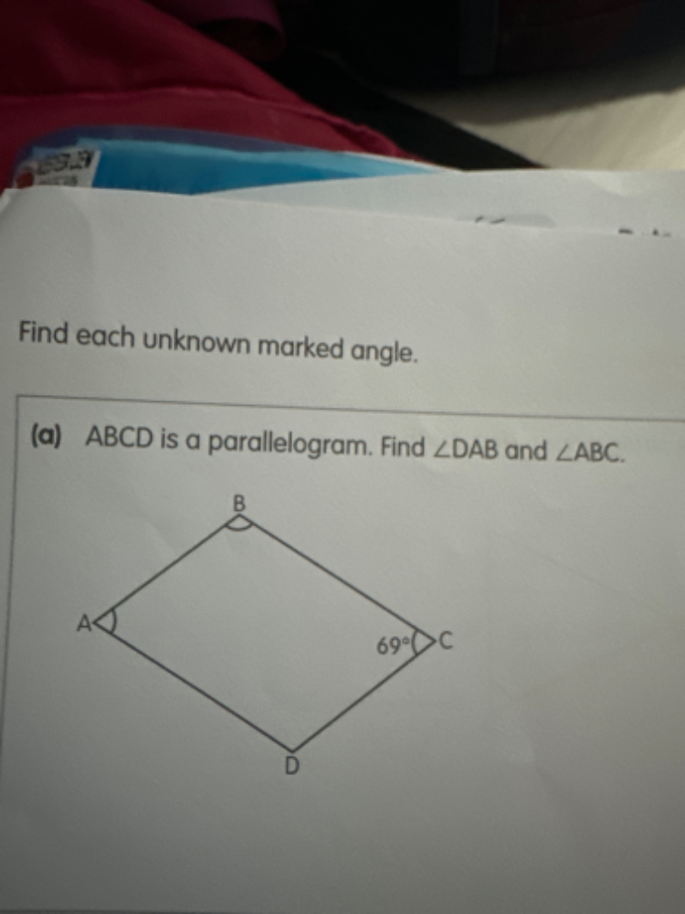 Find each unknown marked angle. (a) ABCD is | StudyX