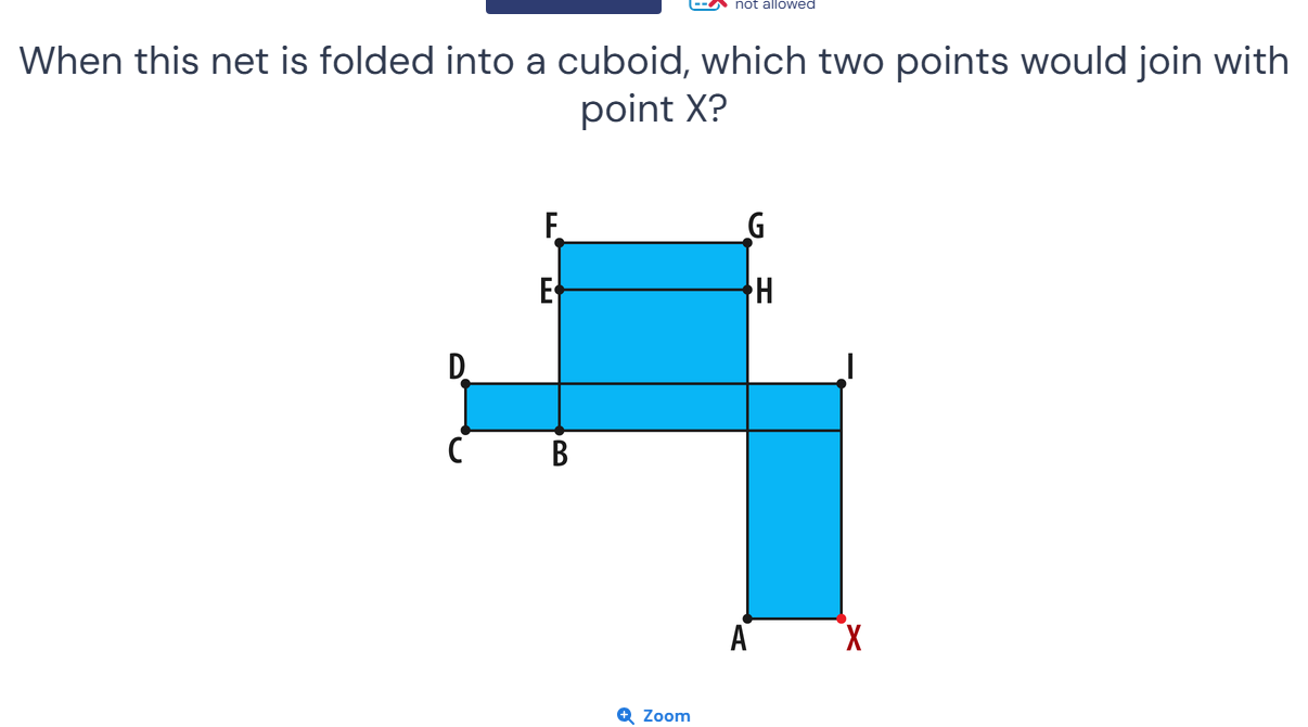 When this net is folded into a cuboid, which | StudyX