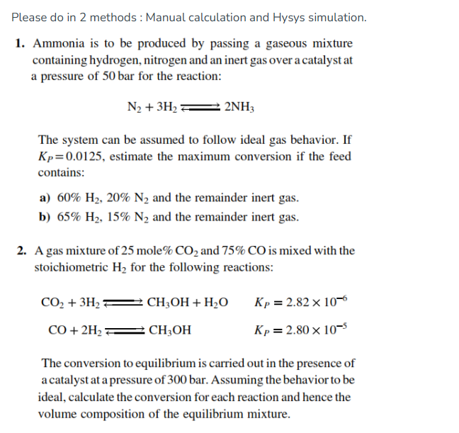 Please do in 2 methods: Manual calculation | StudyX