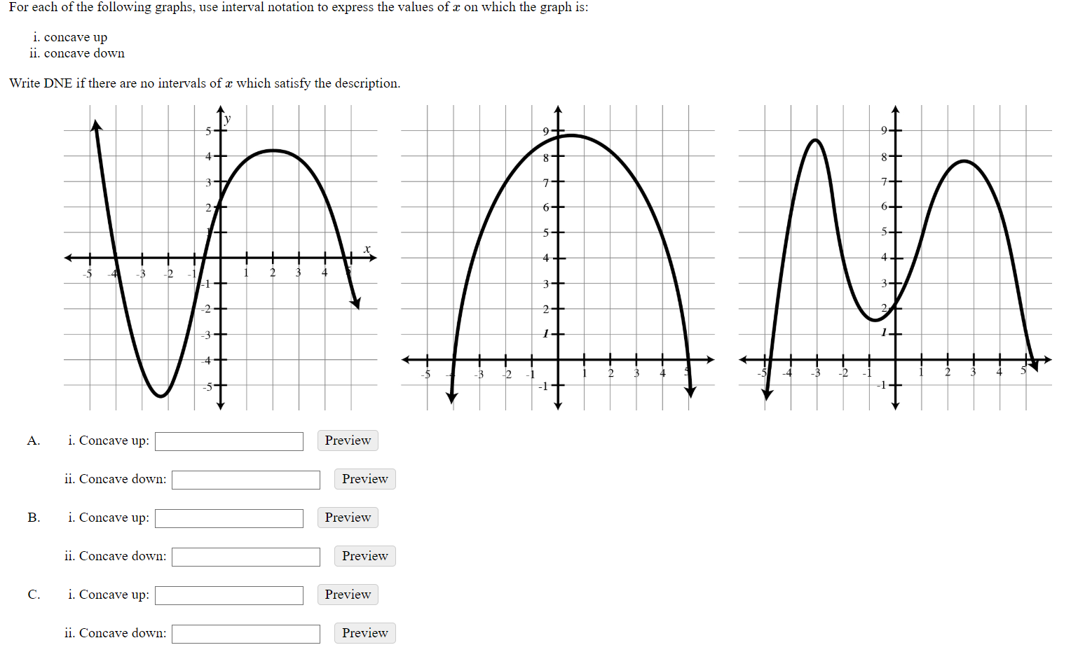 For each of the following graphs, use | StudyX