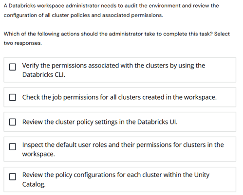A Databricks workspace administrator needs