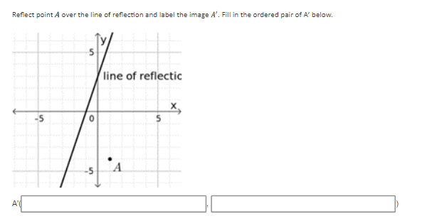 Reflect point A over the line of reflection | StudyX