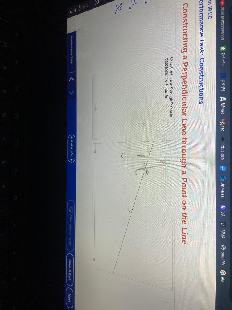 Constructing a Perpendicular Line through a | StudyX